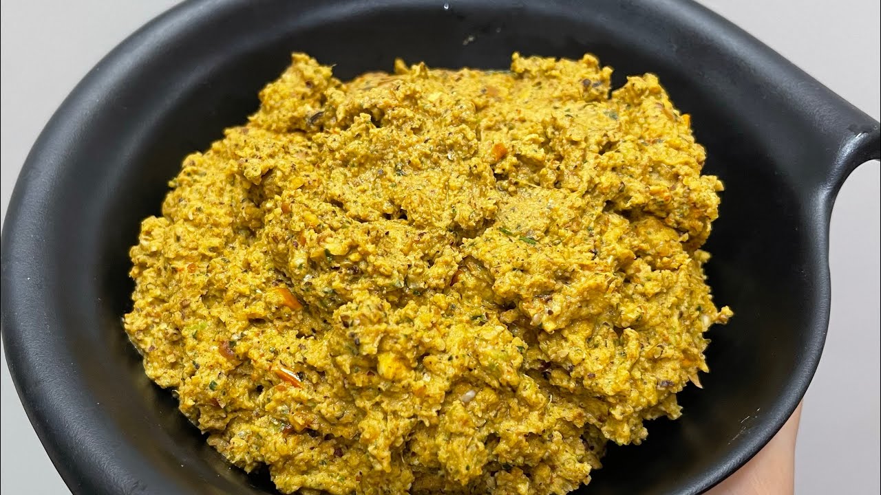 Lotus seed fruit Chutney-kol japani chutney-Dhoda-कमल के फूल का भीज की ...