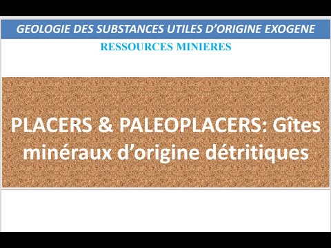 Géologie des substances utiles d'origine exogène Partie 2/9 # ...