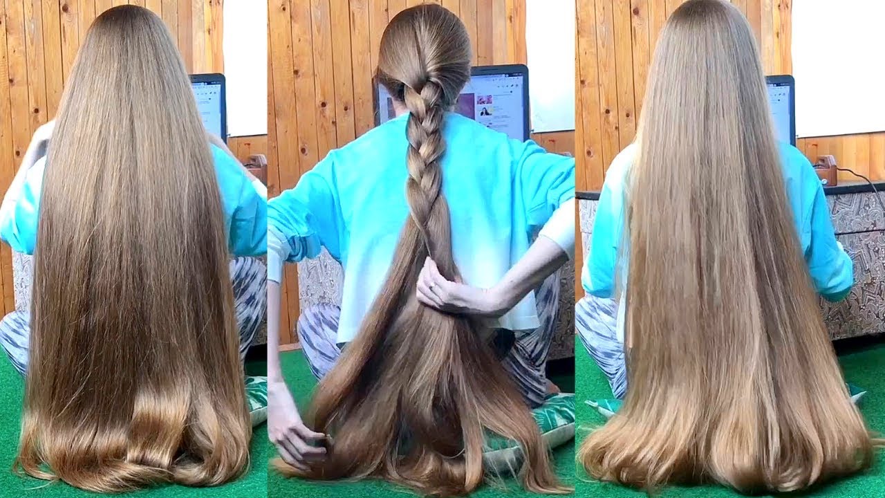 RealRapunzels | Orysya's Hair Play on The Floor (preview) - YouTube