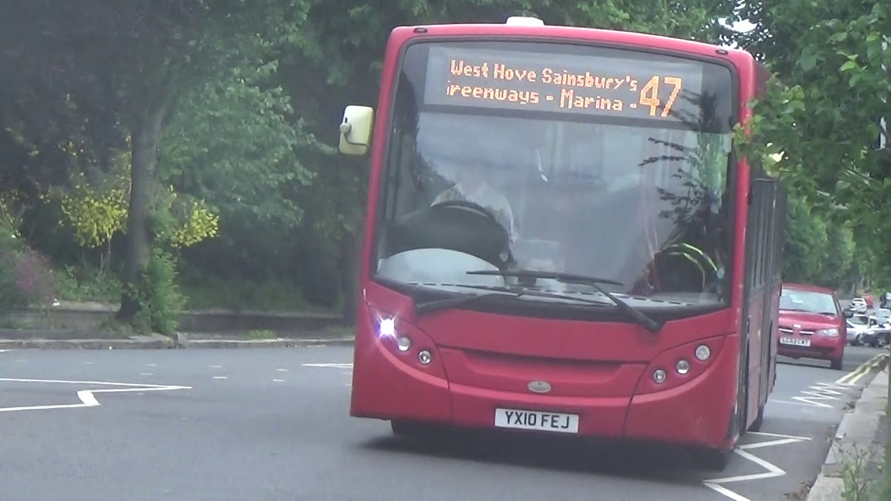 The Big Lemon bus route 47 arriving at Hove Park Villas bus stop, 20th ...