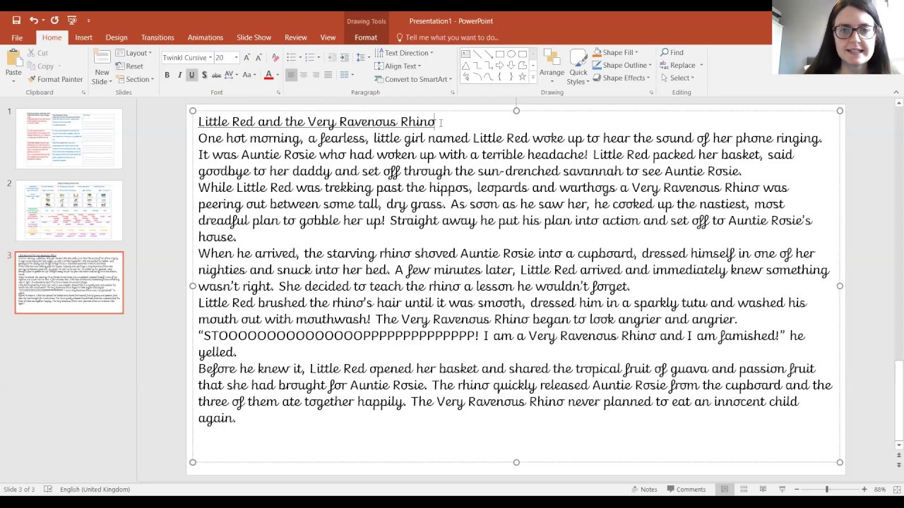 Writing own version of Little Red and the Very Hungry Lion by Alex T ...