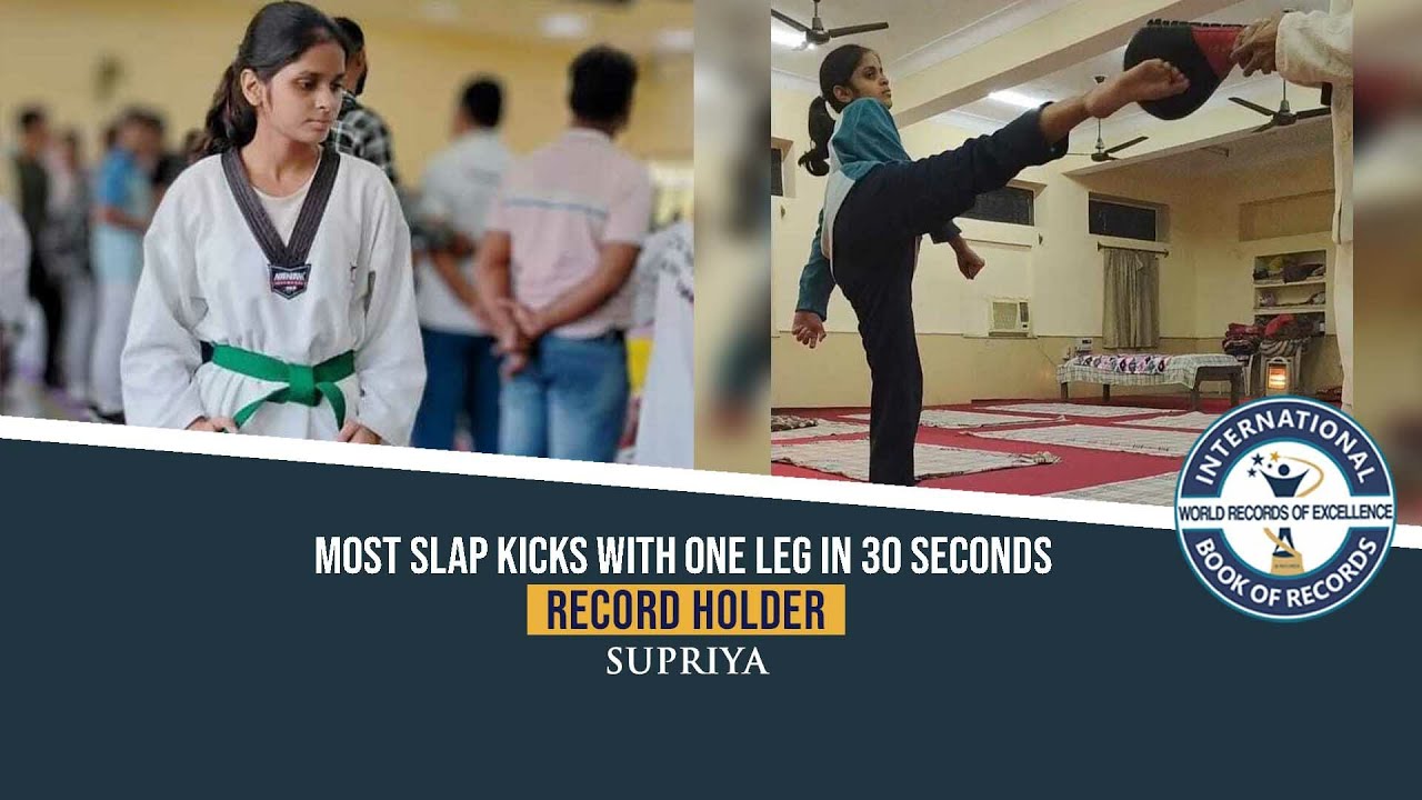 MOST SLAP KICKS WITH ONE LEG IN 30 SECONDS - YouTube