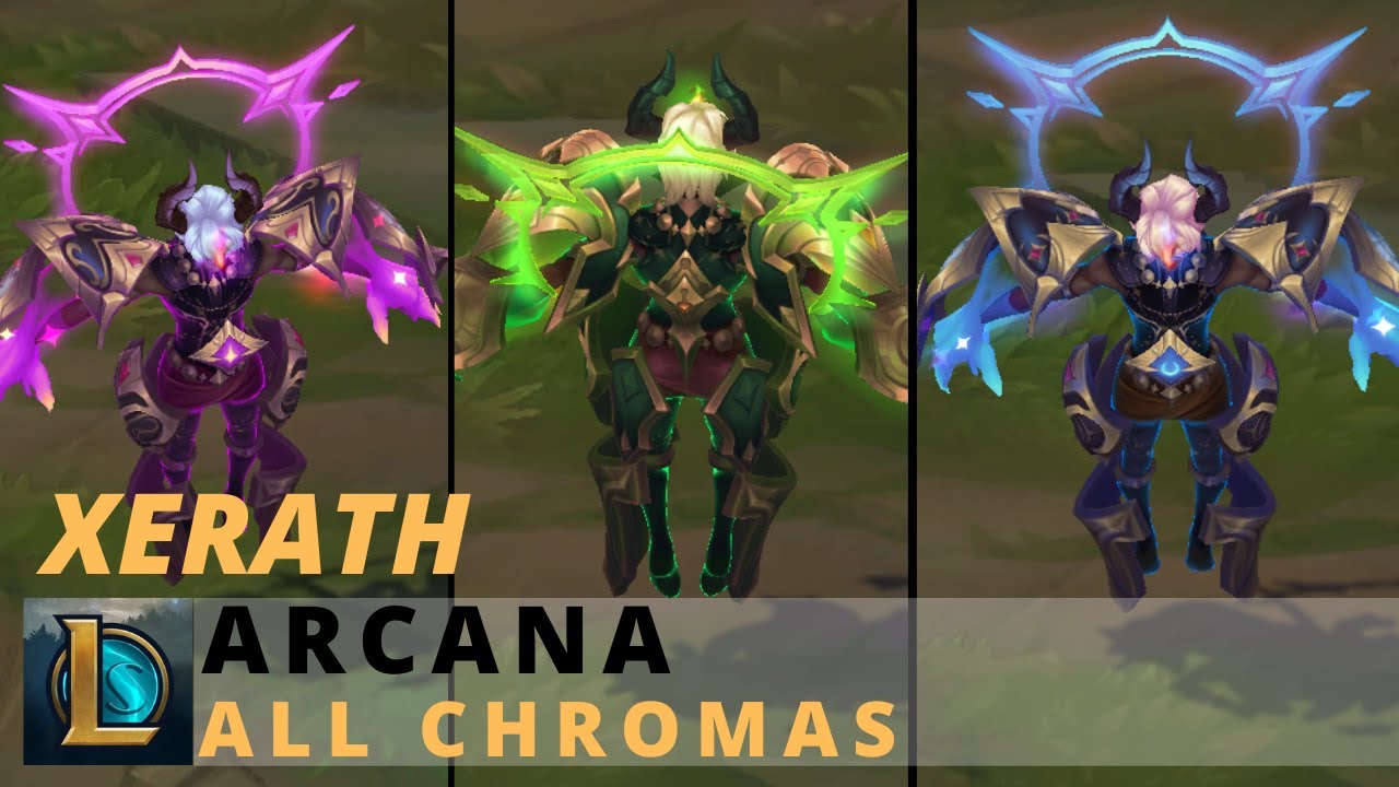 Arcana Xerath All Chromas - League of Legends - YouTube