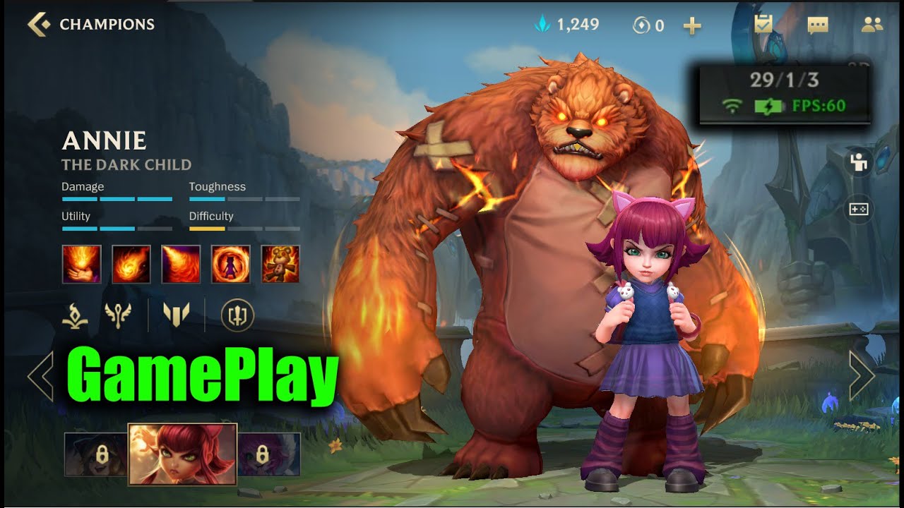 League of Legends: Wild Rift Annie GamePlay - YouTube