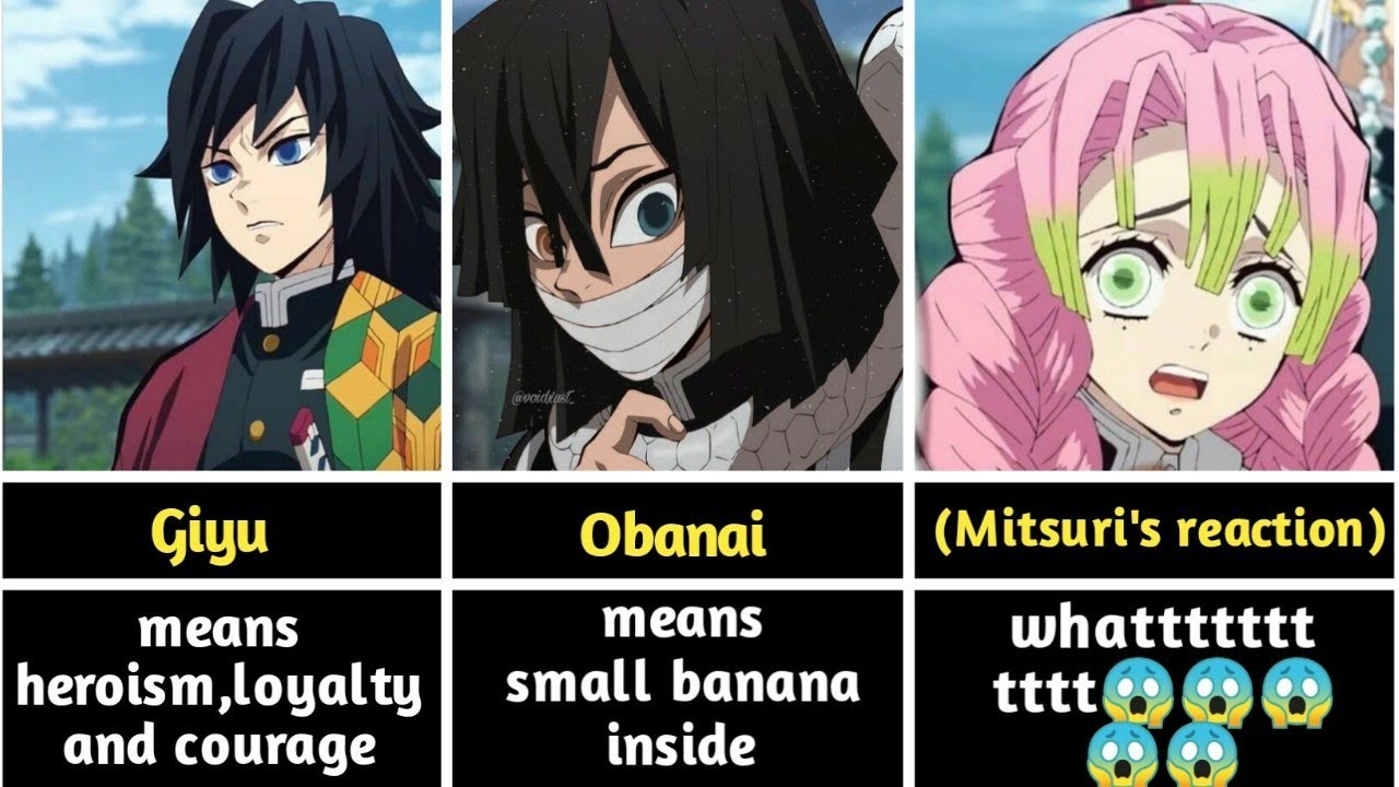 Demon slayer character name's real meaning | demon slayer react - YouTube