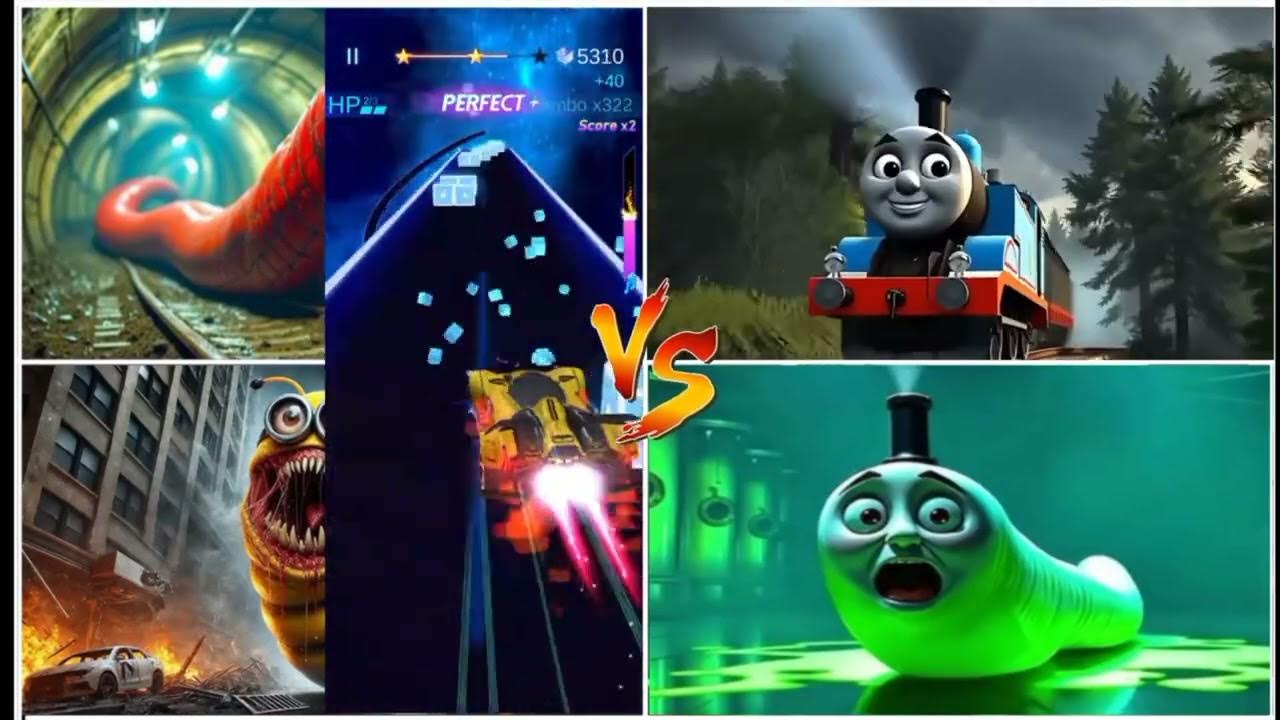 🔥Sp🕷der-Man Worm vs Min💀ons Worm vs W🌲ody Worm vs Th💀mas the Train Worm – ULTIMATE MONSTER ...