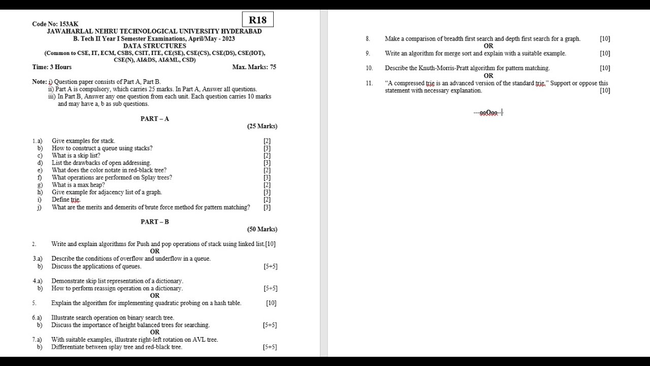 R22 Data Structures Question Bank #r22datastructuresquestionbank # ...