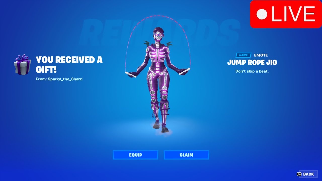 🔴 NEW JUMP ROPE JIG EMOTE FORTNITE ITEM SHOP Today LIVE! (Fortnite ...