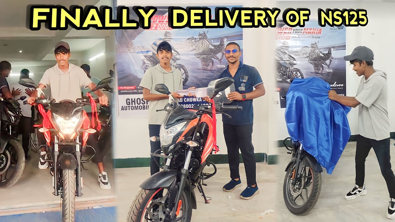 FINALLY DELIVERY OF NS125 ♥️ ll Taking Delivery Pulsar Ns125 Bs6 - YouTube