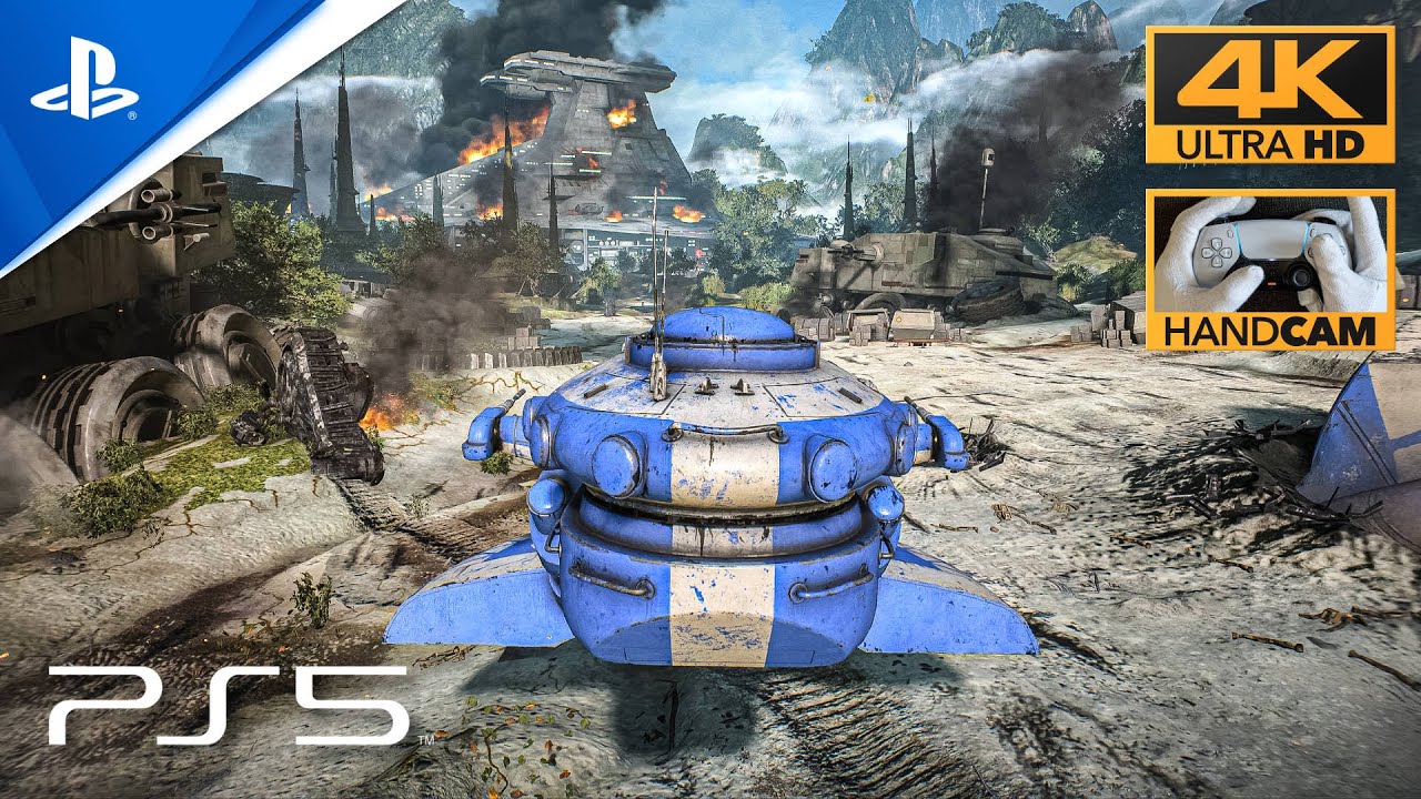 PS5 Gameplay Star Wars Battlefront 2 PURE ACTION in Kashyyyk ...