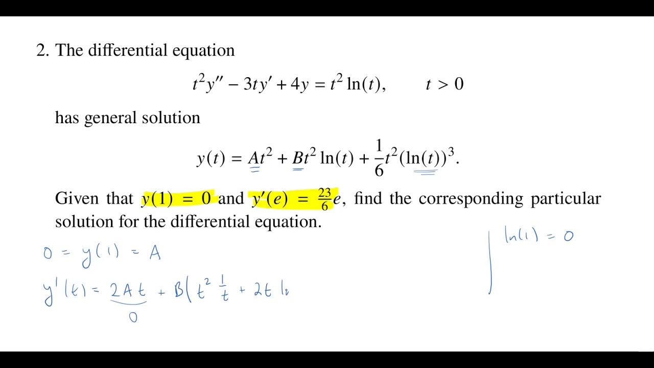 An Intial Value Problem Superquiz 1 Problem 2 Youtube