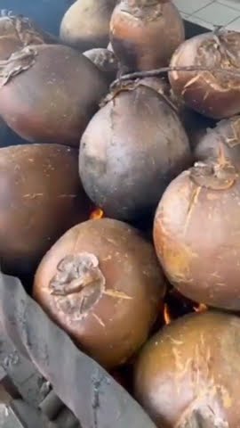 Inihaw na buko / Grilled coconut #shortvideo #food #streetfood # ...