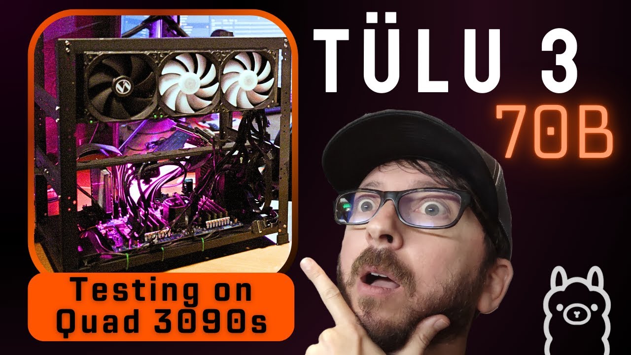 TULU 3 70B LLM Model Testing on Quad 3090 Local Ai Server - YouTube