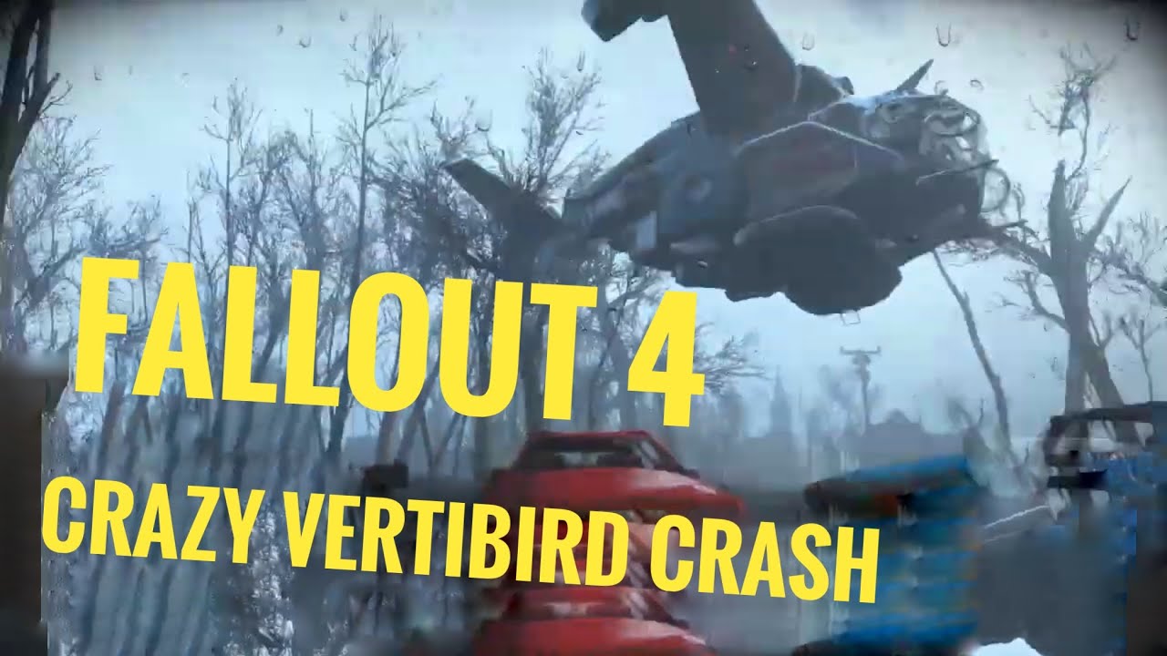 Crazy Unexpected Vertibird Crash Fallout 4 - YouTube