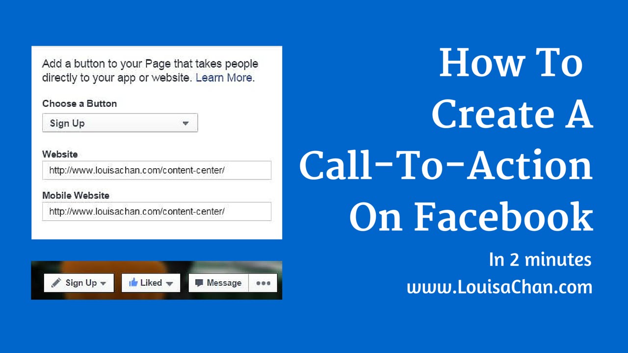 How To Set Up Facebook Page Call To Action - YouTube