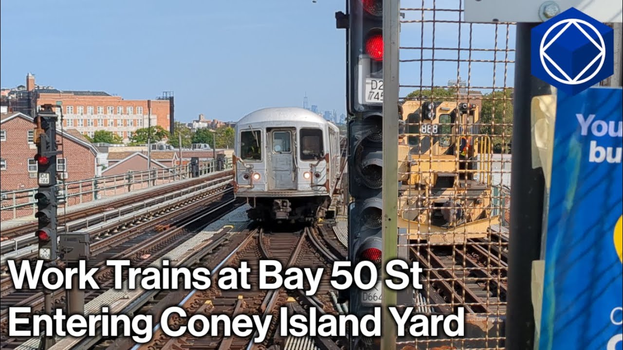 MTA NYCT Subway: Work Trains at Bay 50 St entering Coney Island Yard ...