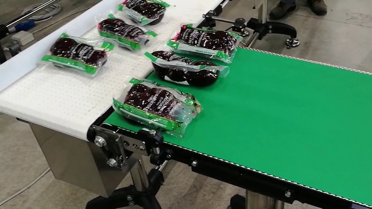 Checkweigher with Spacing System - Red Beets - YouTube