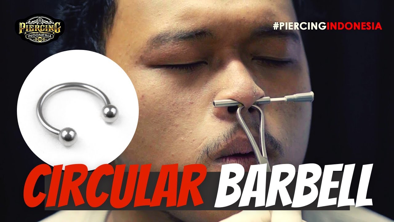 Septum Piercing with Circular Barbell (Anting Hidung) - YouTube