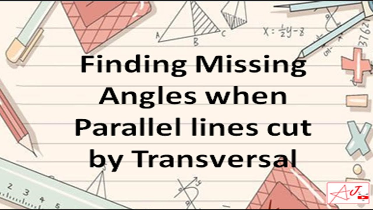 Finding Missing Angles when Parallel lines cut by Transversal - YouTube
