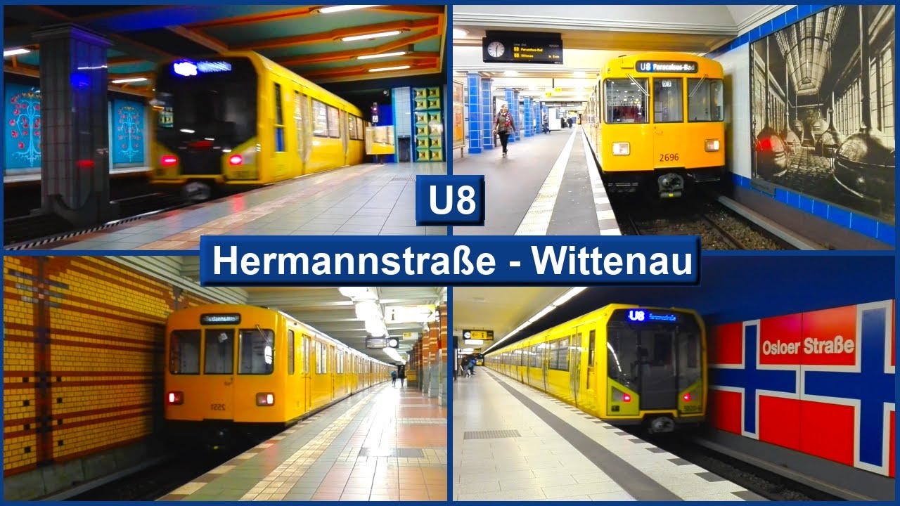 Berlin U-Bahn Line U8 : All the Stations ( BVG ) ACC84 - YouTube