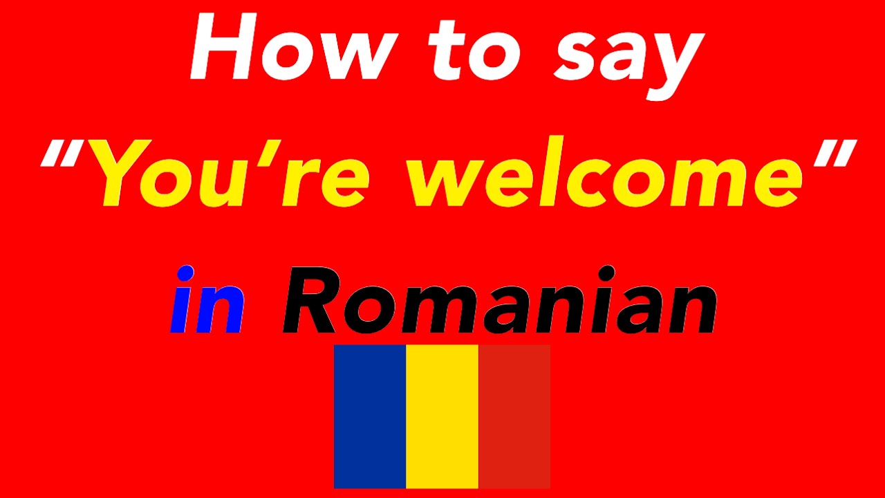 How to say “You’re welcome” in Romanian | How to speak “You’re welcome ...