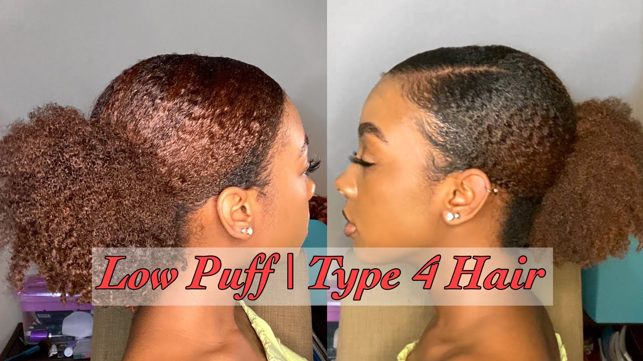SLEEK LOW PUFF | Type 4 Hair - YouTube