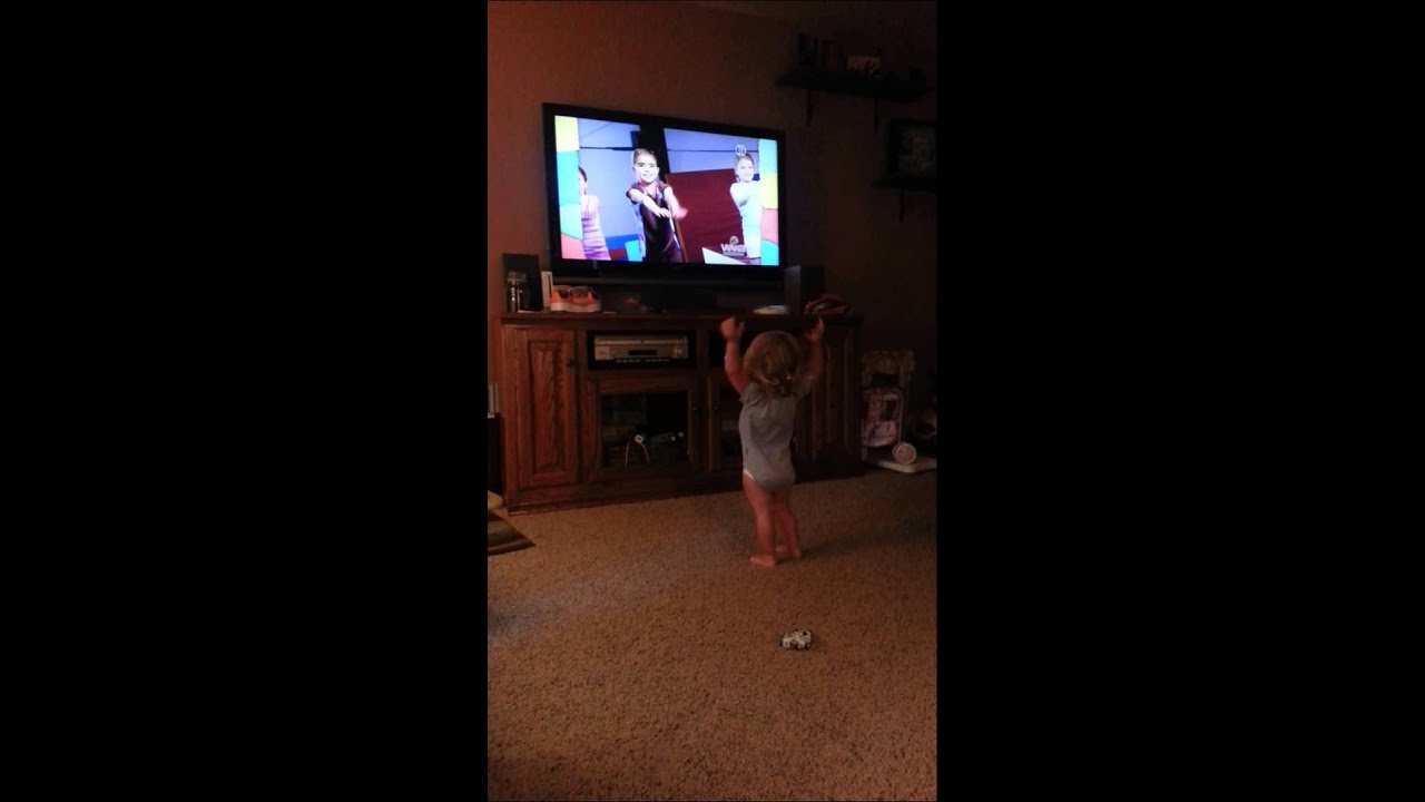 Stella exercising to Barney - YouTube