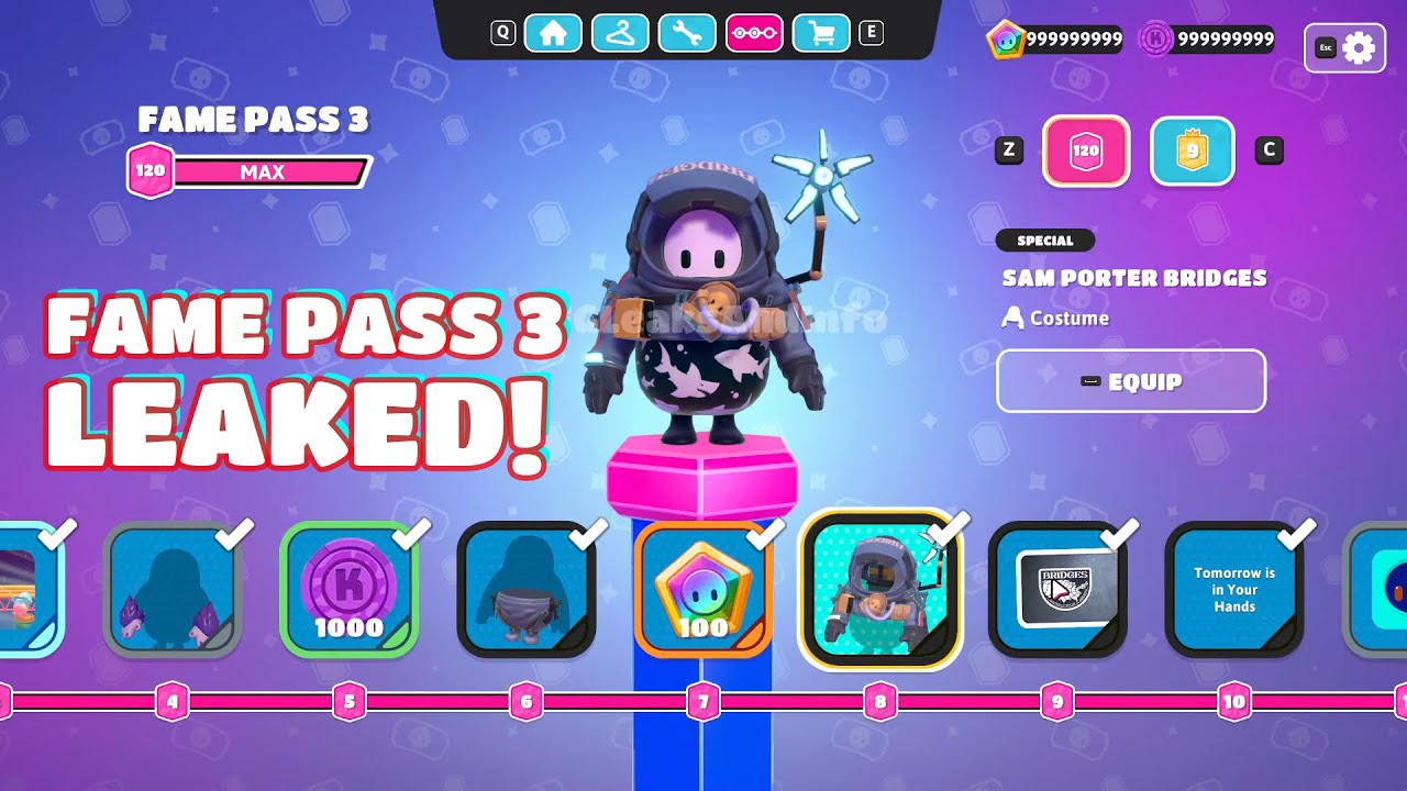 Fall Guys SS4 Fame Pass 3 in-game showcase! (Capybara, Death Stranding ...