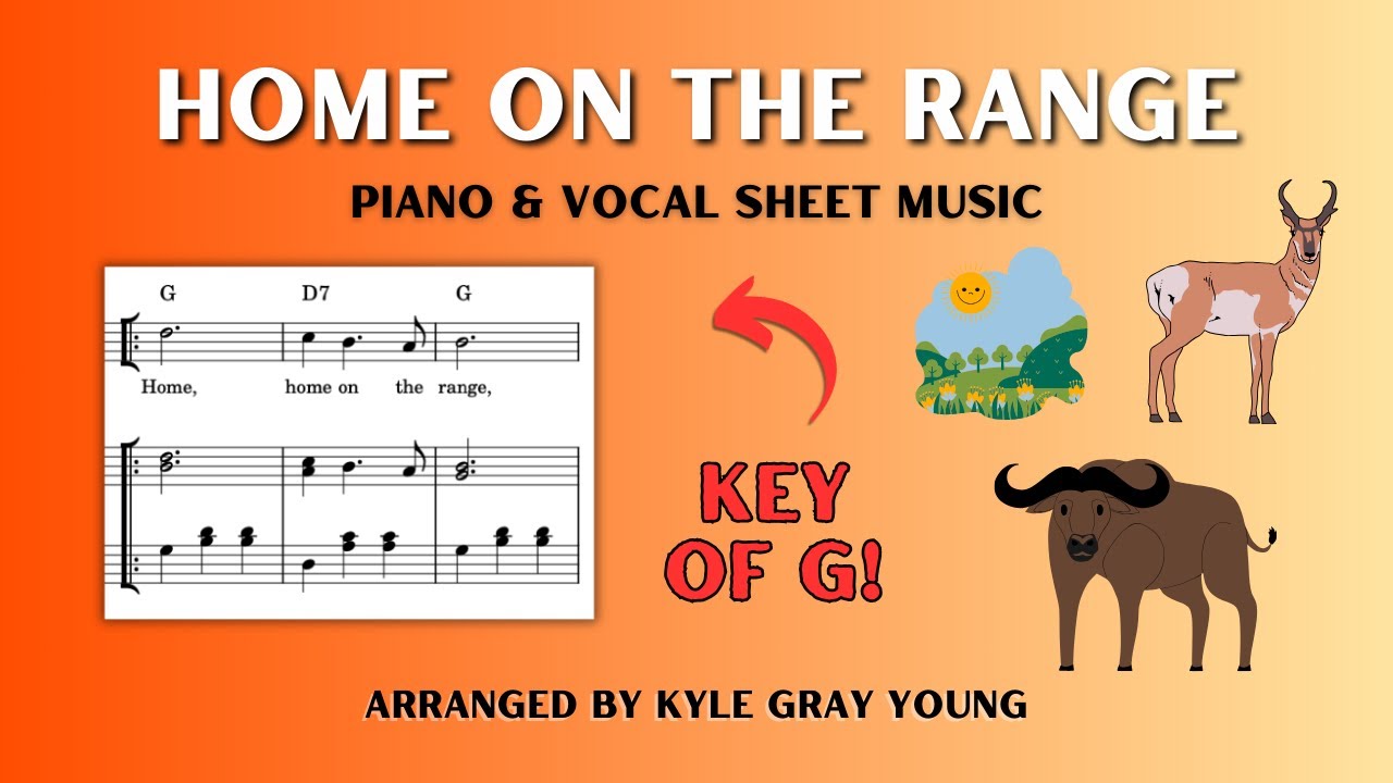 Home On The Range (piano & voice, key of G) - YouTube