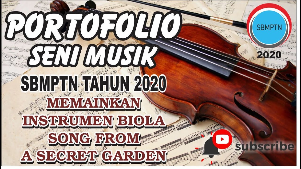 PORTOFOLIO SENI MUSIK SBMPTN Tahun 2020 Memainkan Instrumen Biola ...