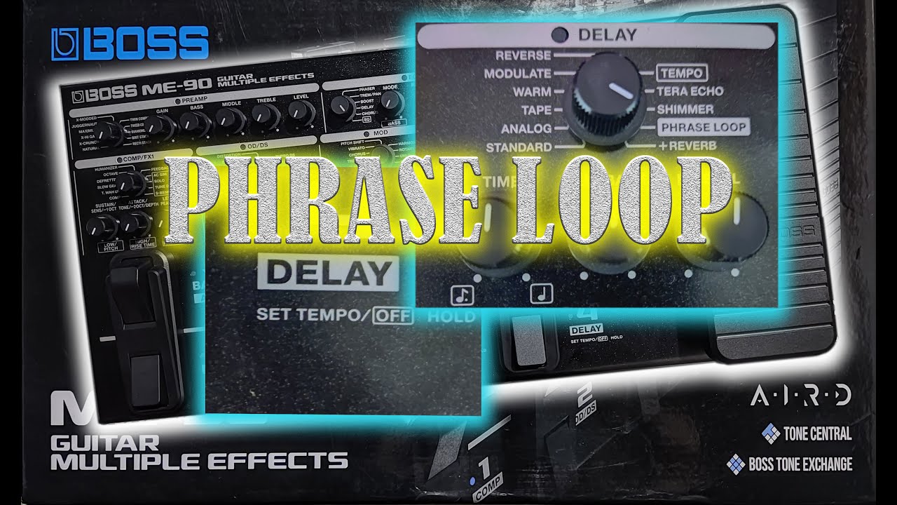 BOSS ME-90 ( PHRASE LOOP/LOOPER ) DELAY SOUND CHECK - YouTube