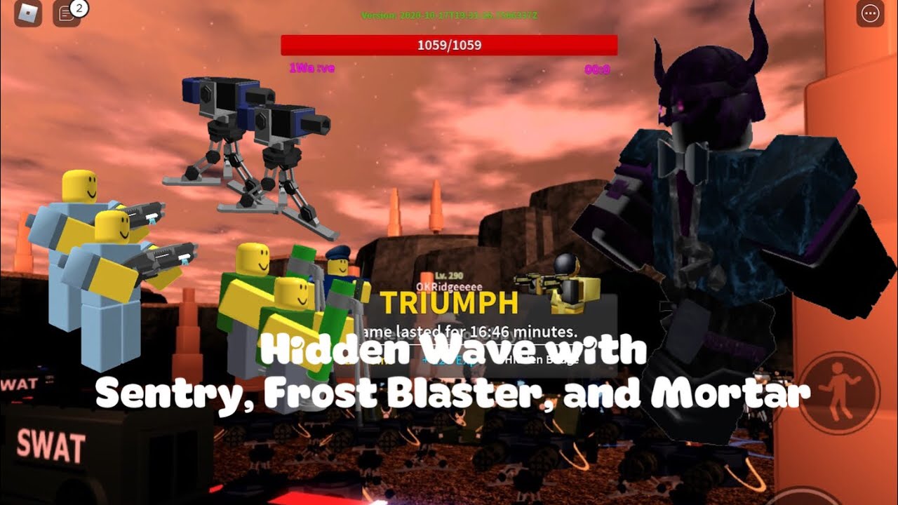 Tower Defense Simulator | Hidden Wave with Sentry, Frost Blaster, and ...