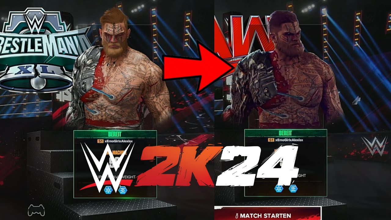 WWE 2K24 | I made custom Render for my created Wrestlers :D - YouTube