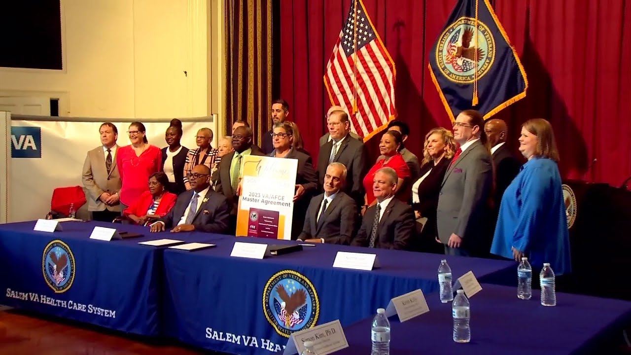 New contract for VA workers signed in Salem - YouTube