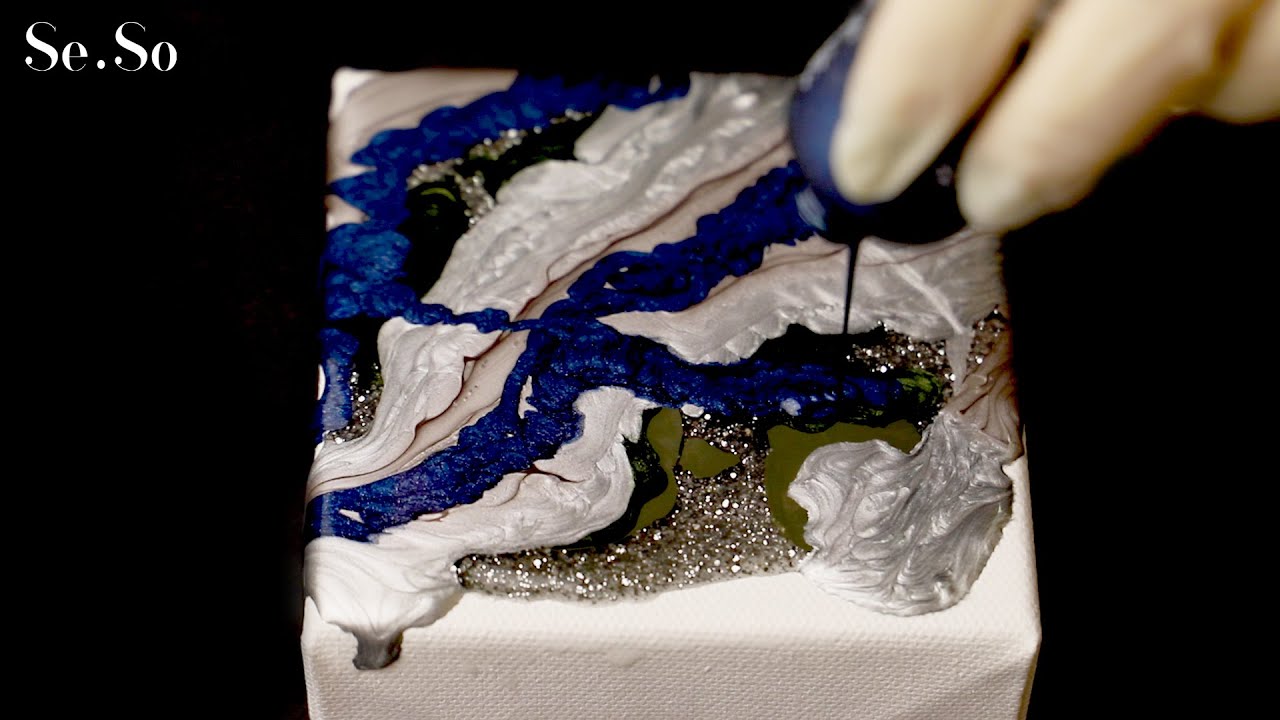 ASMR | Nail Polish Pour Art - YouTube