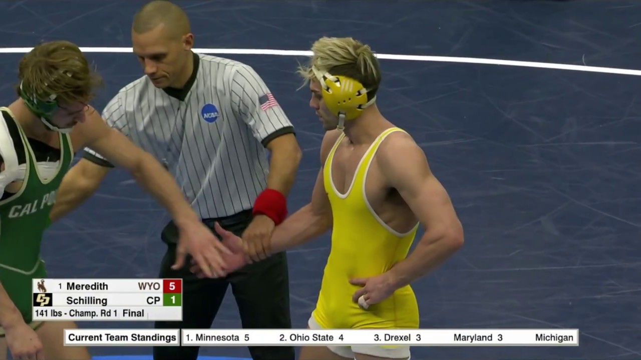 2018 NCAA Wrestling 141lbs: Bryce Meredith (Wyoming) dec Colton ...