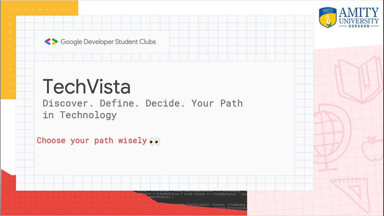 TechVista: Discover, Define, Decide,Your Path in Technology | GDSC AUH - YouTube