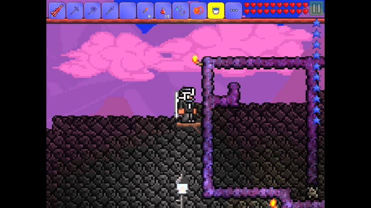 Terraria ios 1.2 | Obsidian Generator (Unlimited Obsidian!!!) - YouTube
