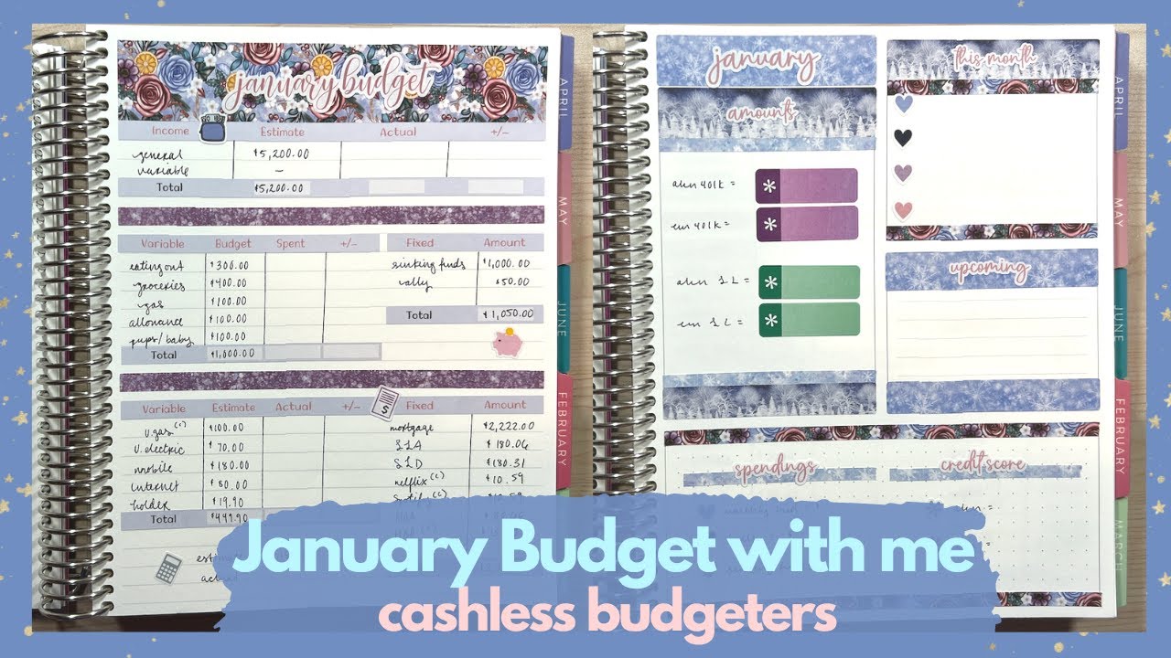 January Budget with me | Zero Based | First month of the year! | Erin ...