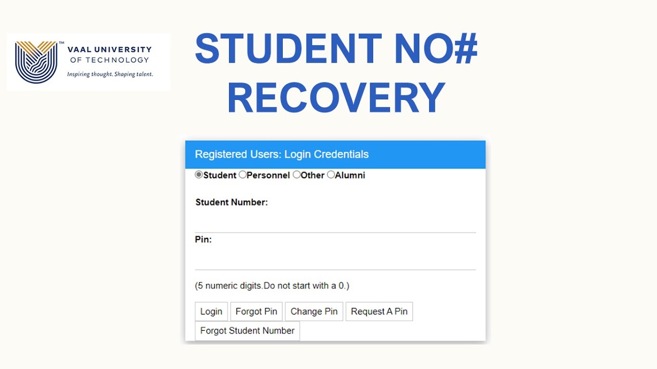 How to recover VUT forgotten student number - YouTube