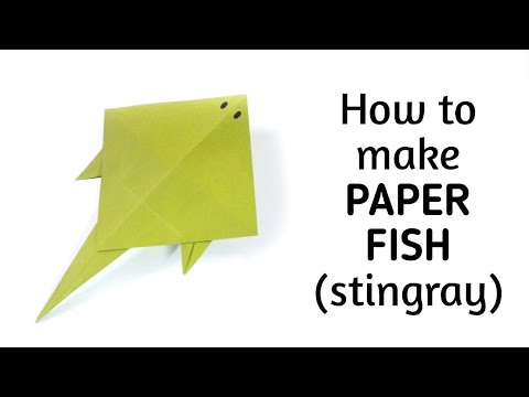 How to make origami paper fish (Stingray) - 5 | Origami / Paper Folding ...