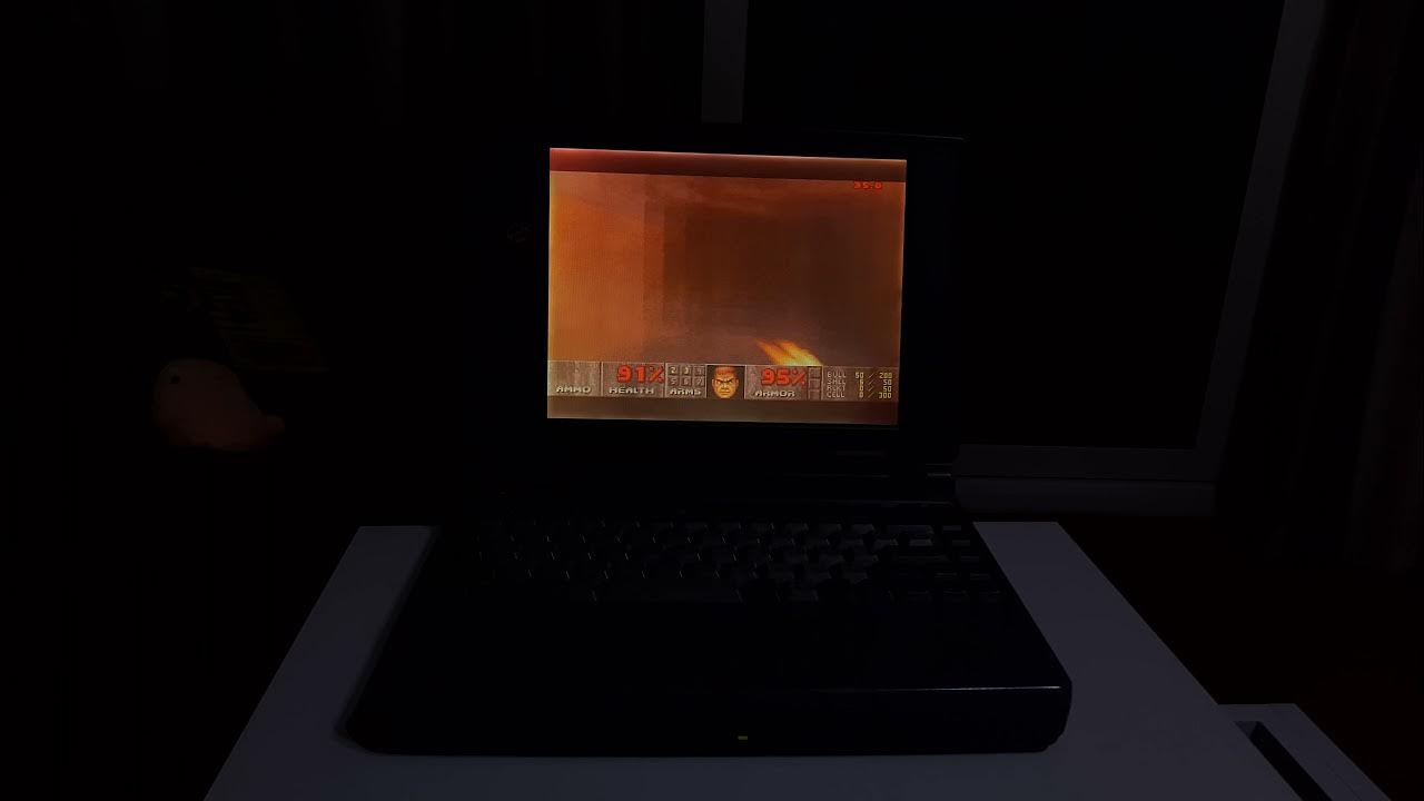 FastDoom dev build. PC Speaker PWM audio (Toshiba T2130CS) - YouTube