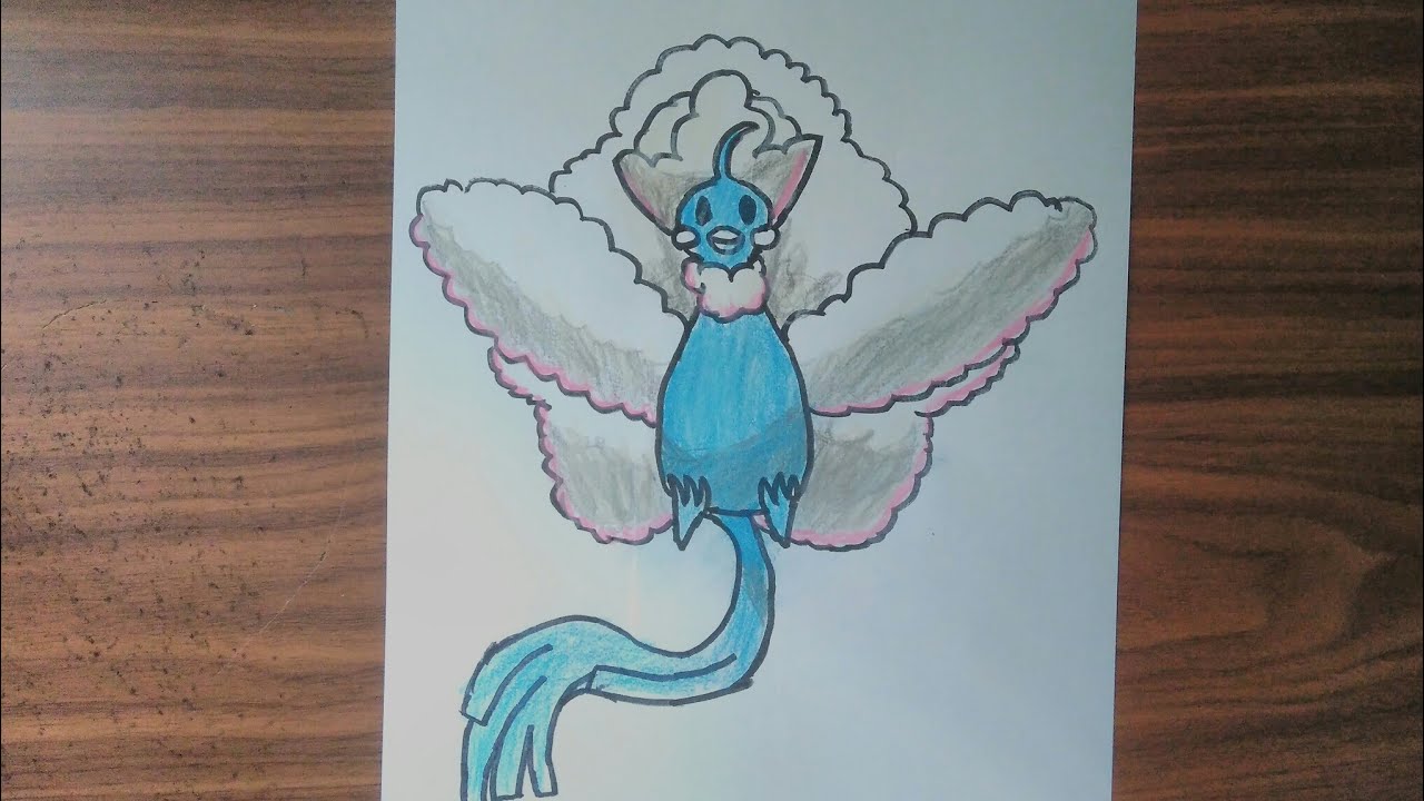 how to draw Pokémon mega altaria - YouTube