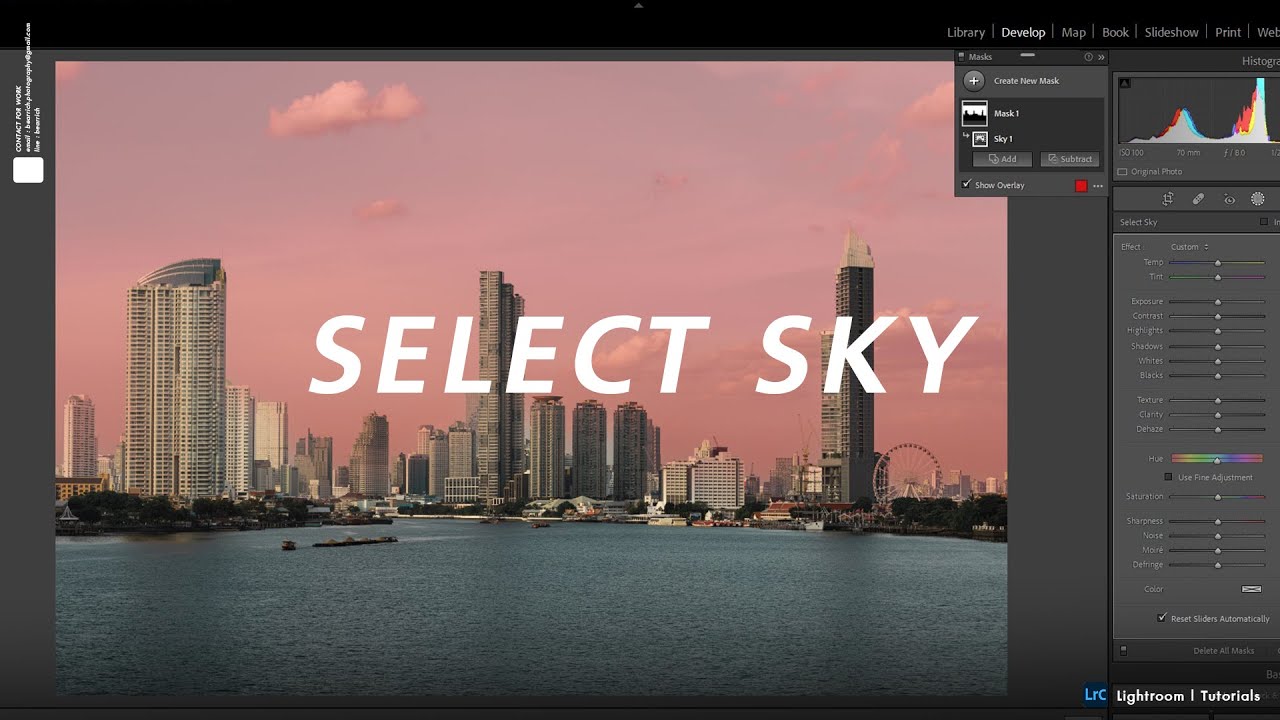 แต่งรูปแยกเลเยอร์ท้องฟ้ากับคนได้แบบง่ายๆด้วย Select Sky ใน Lightroom ...