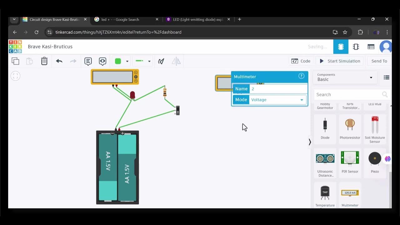 Tinker - Simple Circuit 1 - YouTube