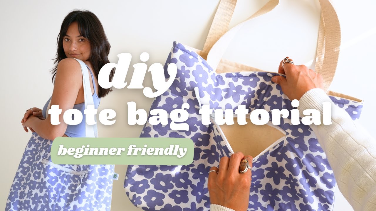 DIY tote bag tutorial - beginner friendly - YouTube
