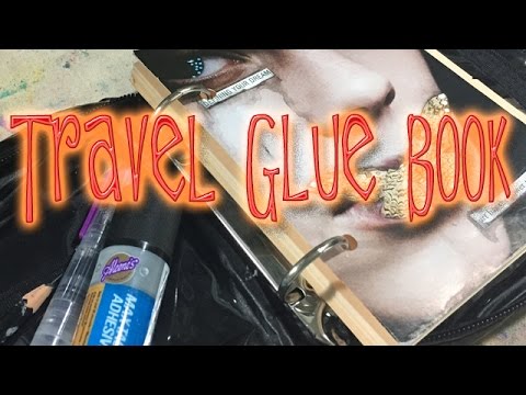Travel Glue Book Mini Collage Journal - YouTube