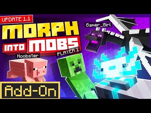 Addon Ini Bisa Mengubah Player Kalian Menjadi Mob?!! | MORPH INTO MOBS ...