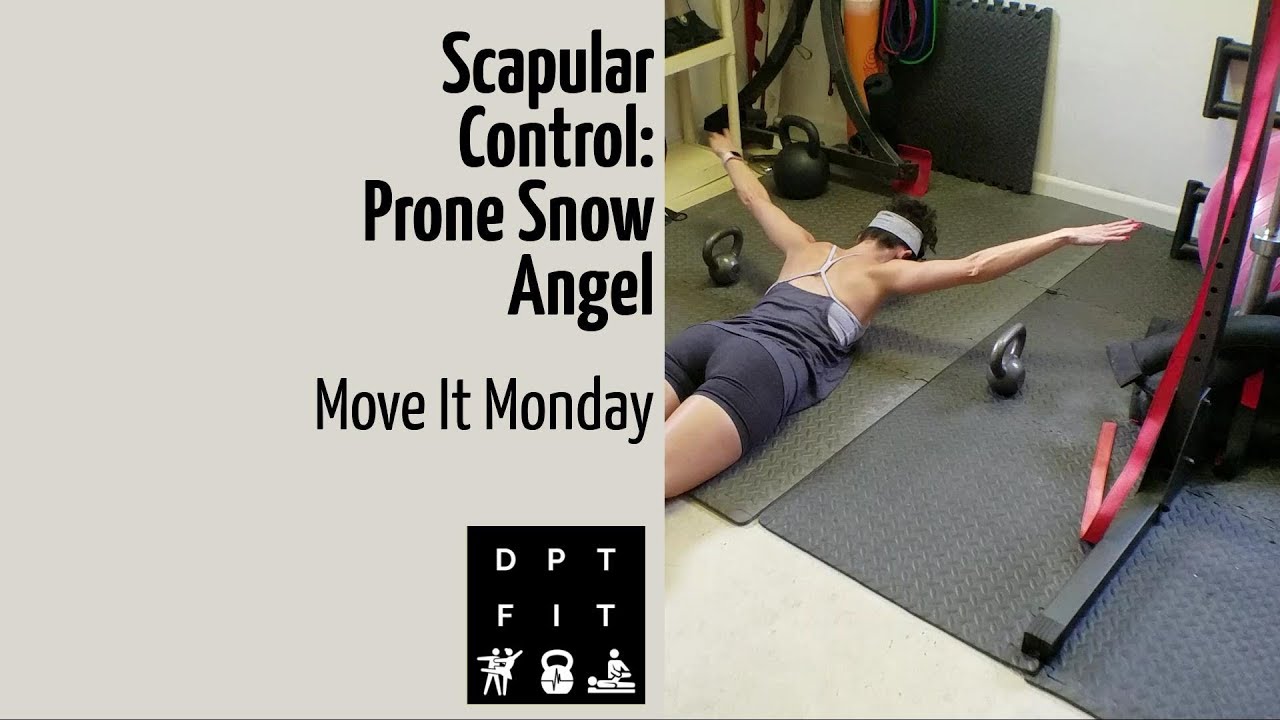 Shoulder Blade Control & Strength: Prone Snow Angel - Move It Monday ...