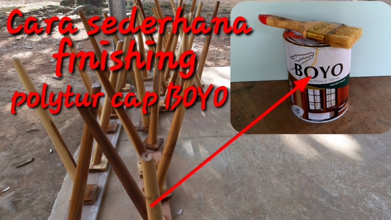 Cara finishing menggunakan politur cap BOYO pakai kuas||bejalar ...